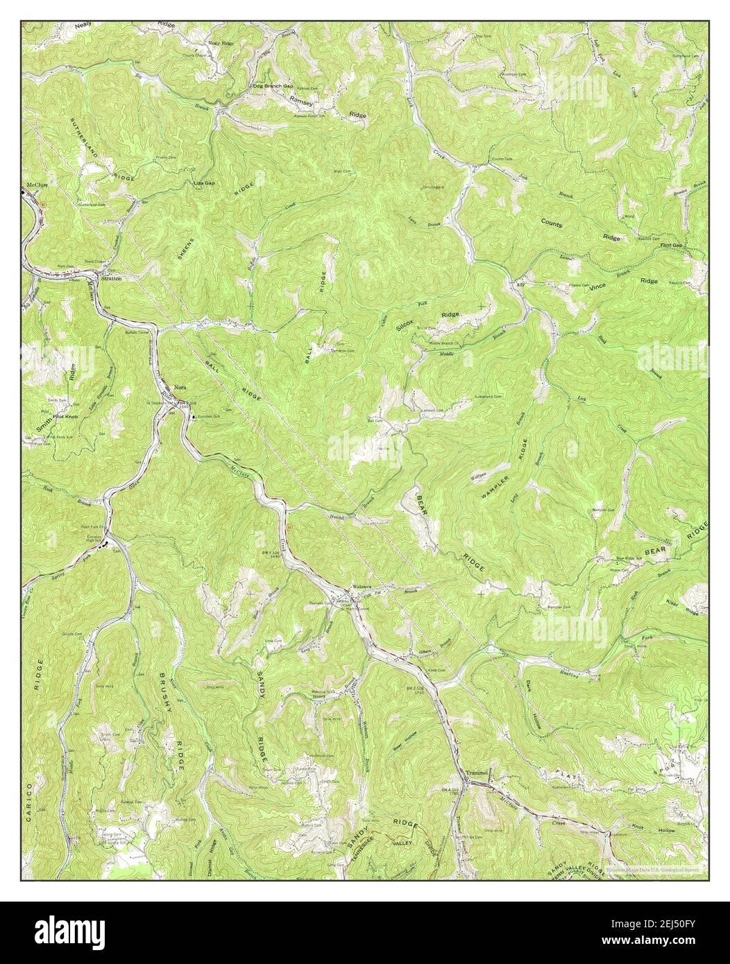 Nora, Virginia, map 1958, 1:24000, United States of America by Timeless ...