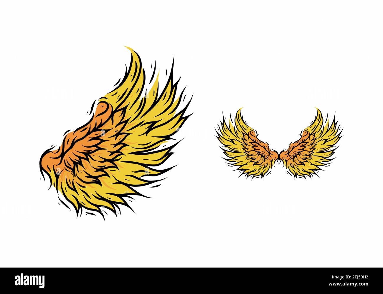 Beautiful yellow and red plumage Stock Vector Images - Alamy