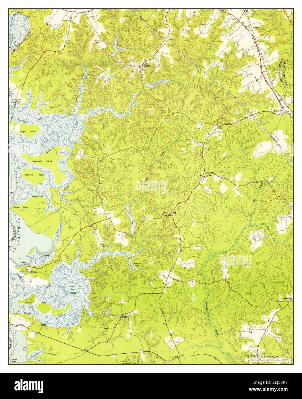 Norge, Virginia, map 1953, 1:24000, United States of America by ...