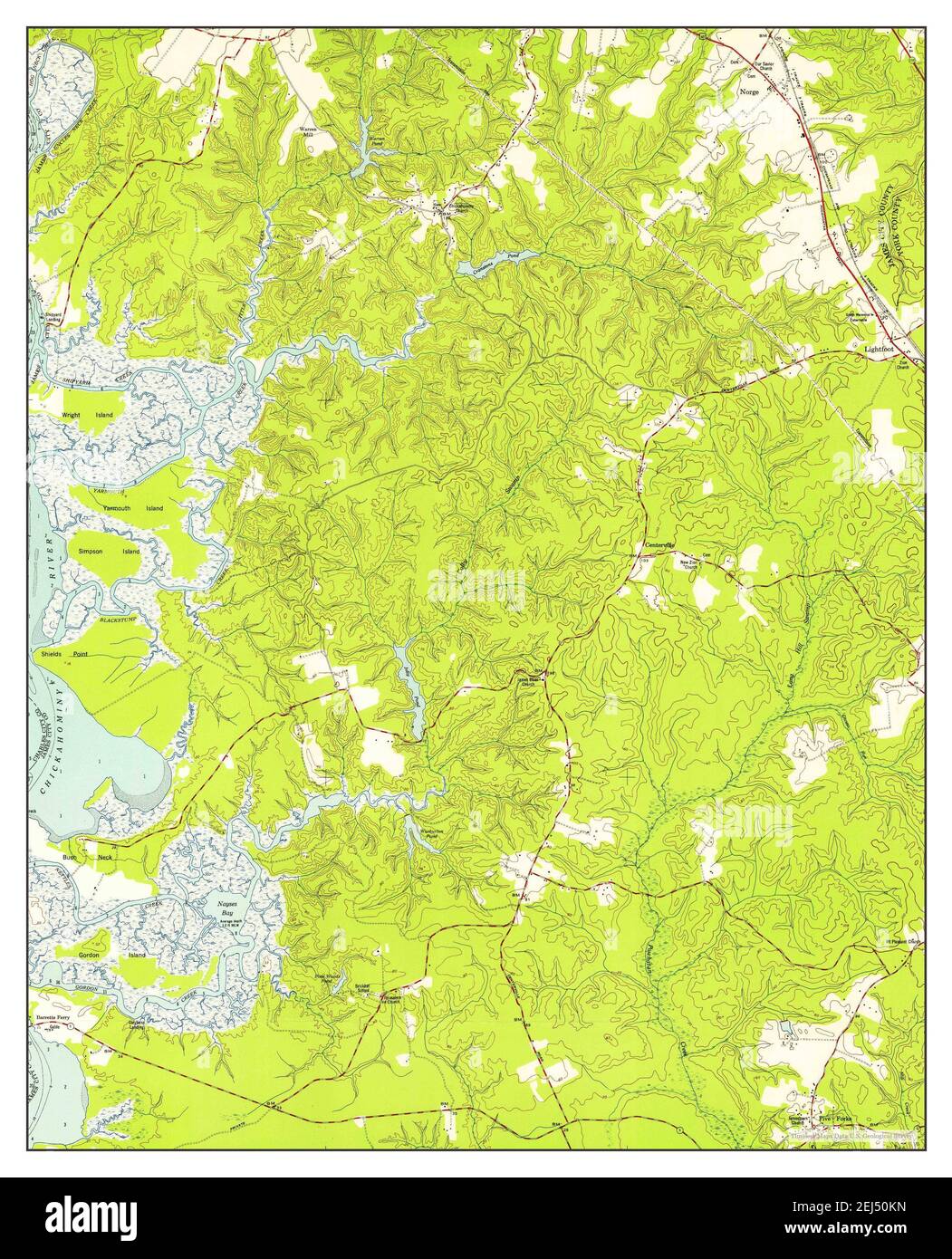Norge, Virginia, map 1952, 1:24000, United States of America by ...