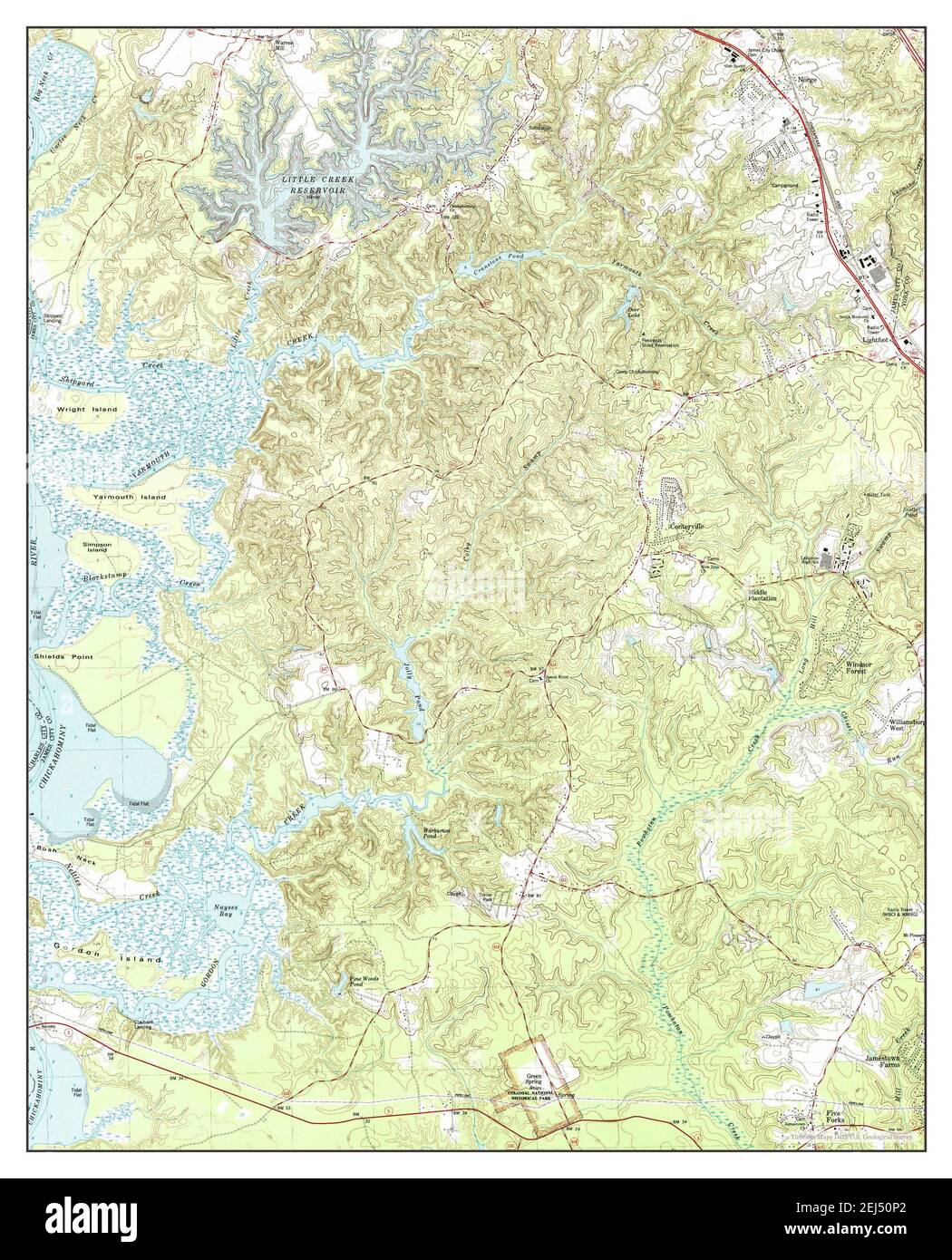 Norge, Virginia, map 1984, 1:24000, United States of America by ...