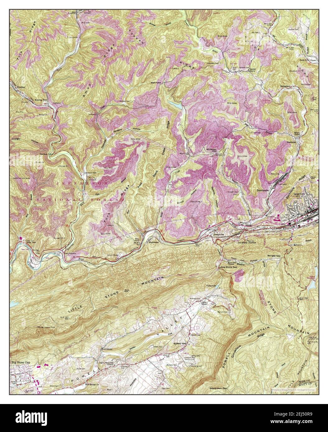 Map of norton virginia hi-res stock photography and images - Alamy