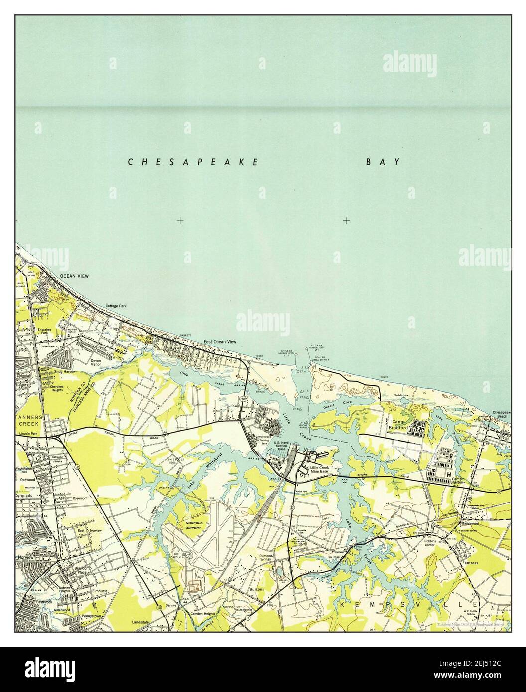 Ocean View, Virginia, map 1948, 1:24000, United States of America by ...