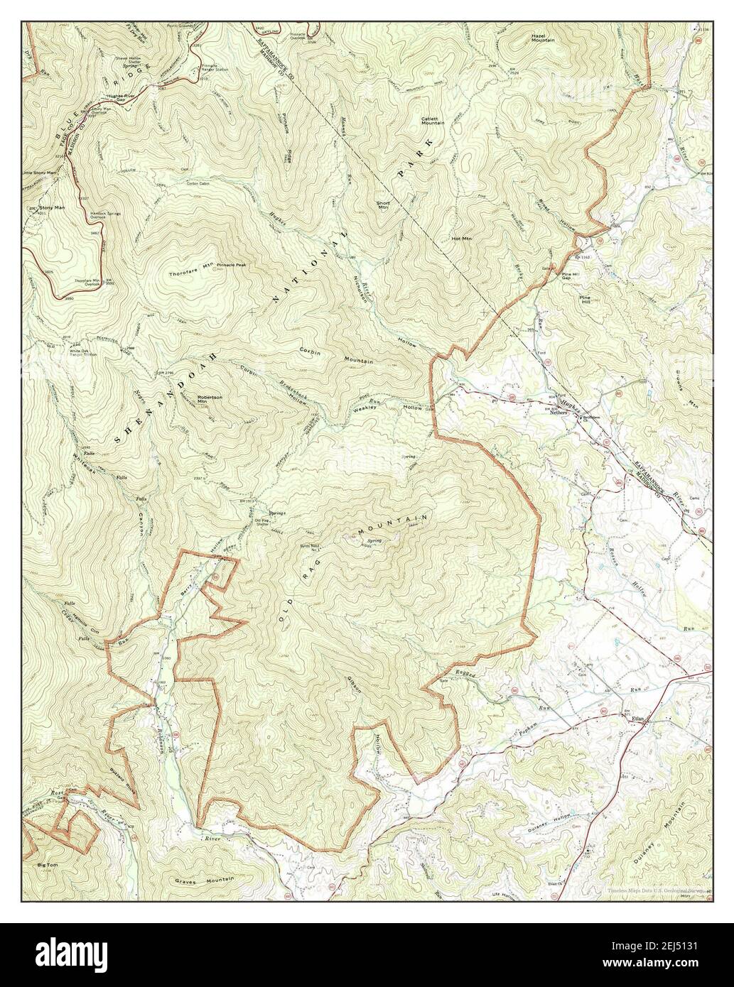 Old Rag Mountain, Virginia, map 1965, 1:24000, United States of America ...