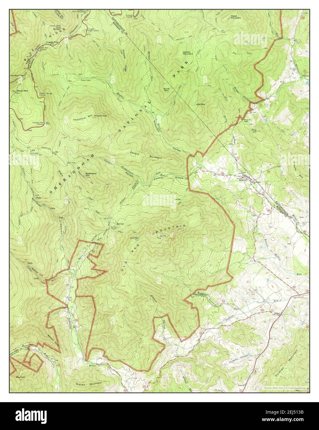 Old Rag Mtn, Virginia, map 1965, 1:24000, United States of America by ...