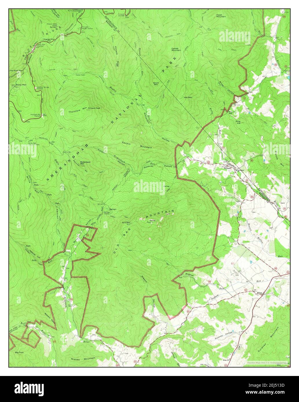 Old Rag Mtn, Virginia, map 1965, 1:24000, United States of America by ...