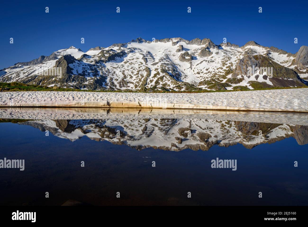 Maladeta Massif and the Aneto summit, the hightest peak in the Pyrenees ...