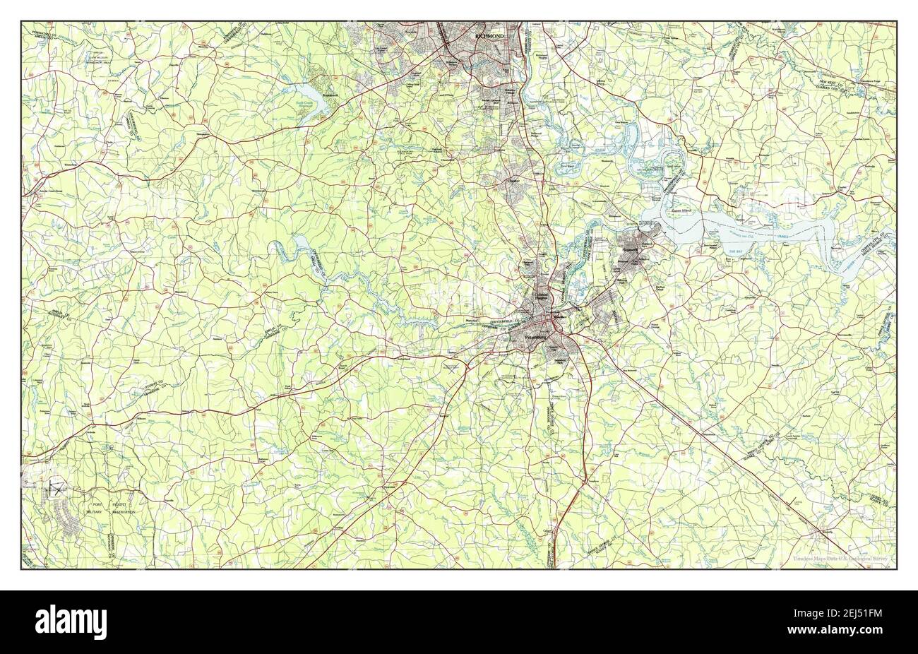Petersburg, Virginia, map 1984, 1:100000, United States of America by ...