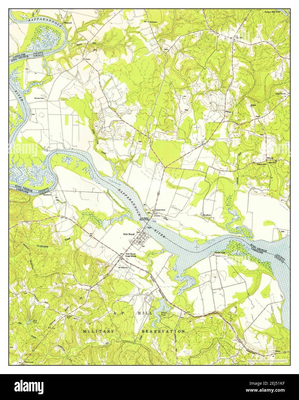 Port Royal, Virginia, map 1952, 1:24000, United States of America by ...