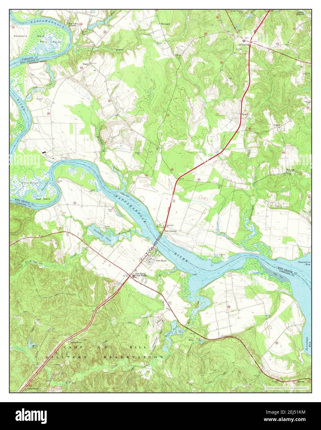 Port Royal, Virginia, map 1968, 1:24000, United States of America by ...