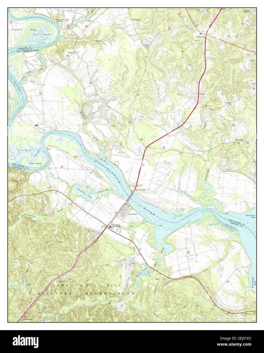 Port Royal, Virginia, map 1968, 1:24000, United States of America by ...