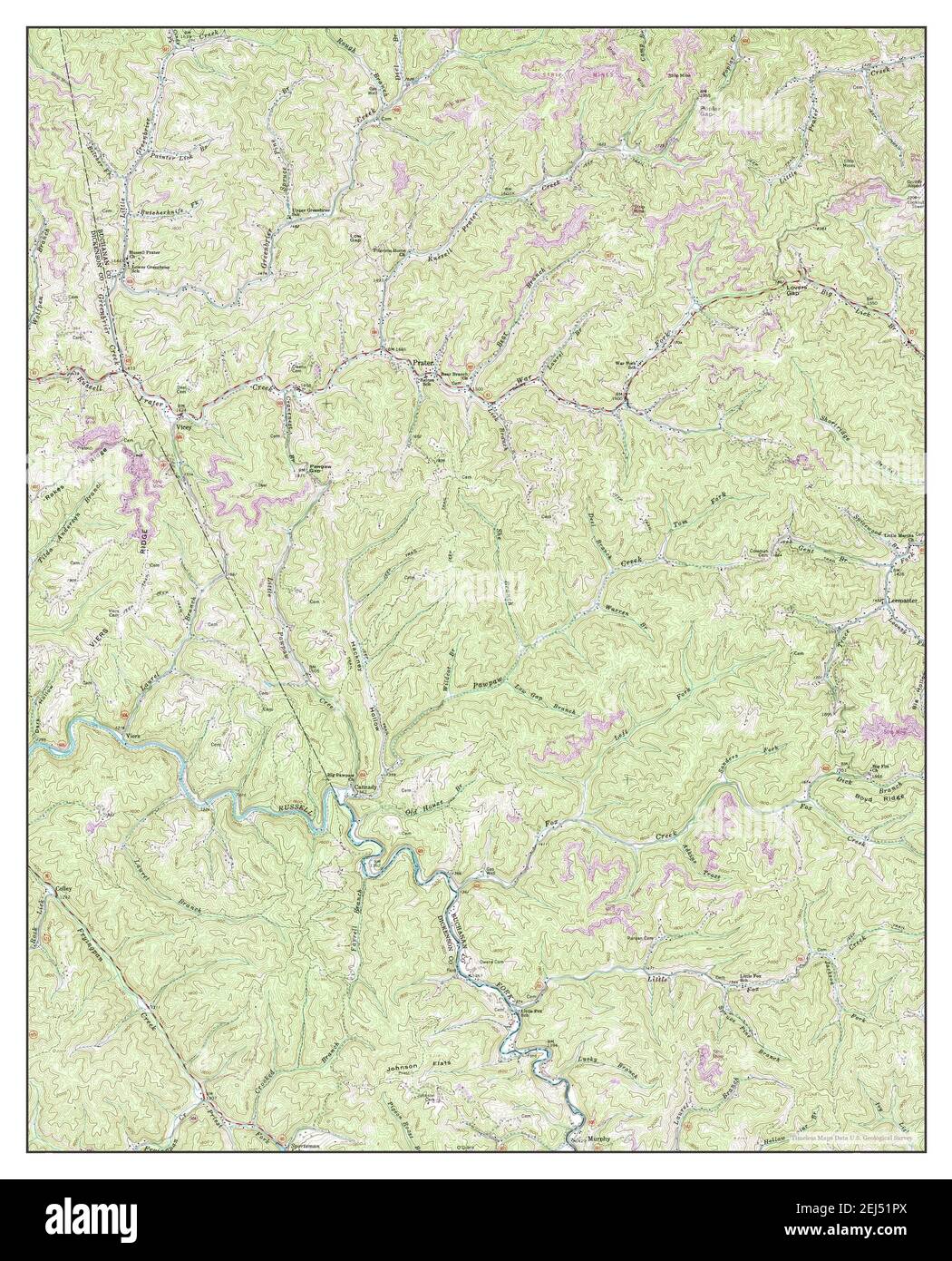 Prater, Virginia, map 1963, 1:24000, United States of America by ...