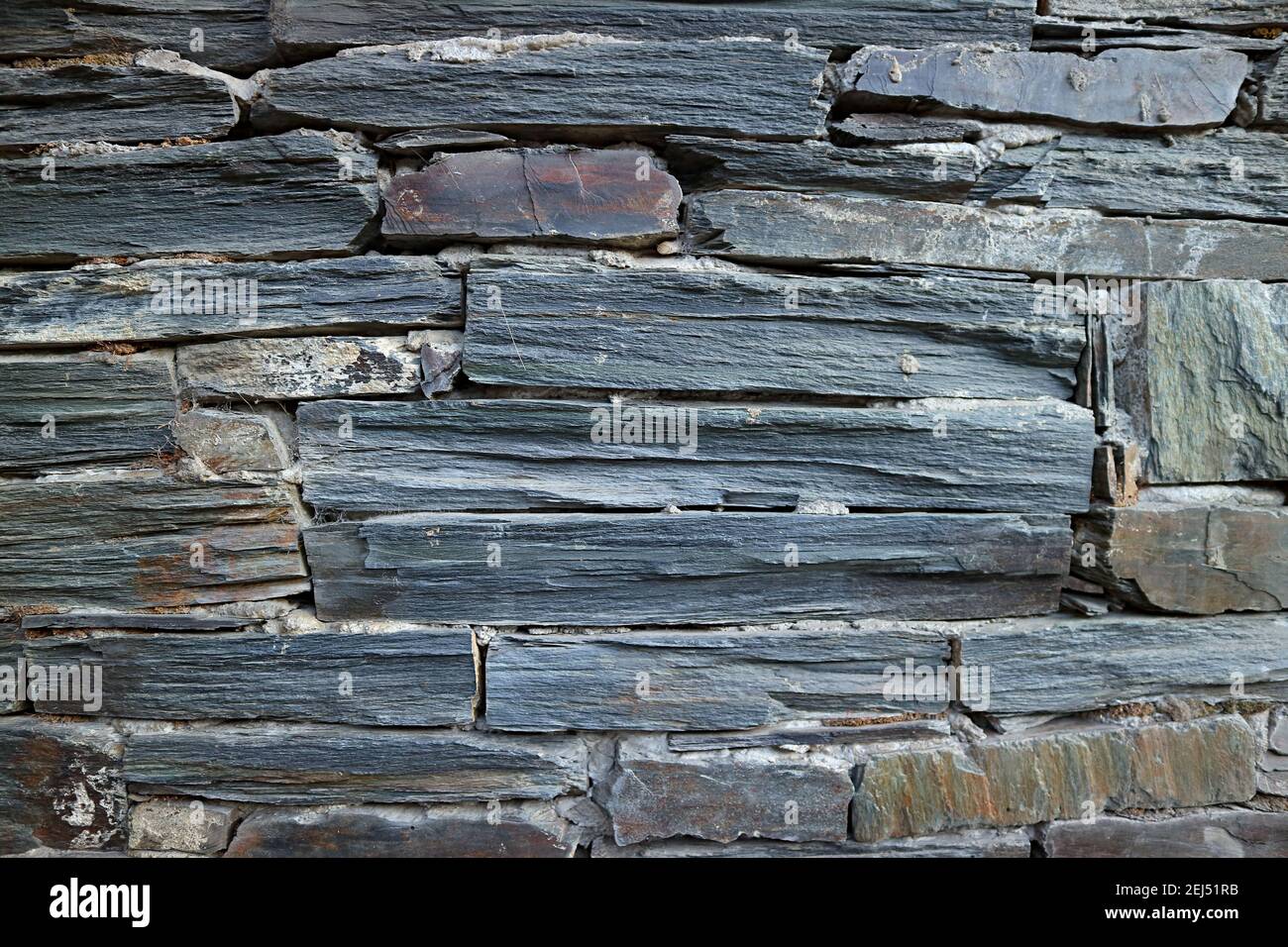 Rough Stone Block Wall of the Country House in Mestia Town of Georgia ...