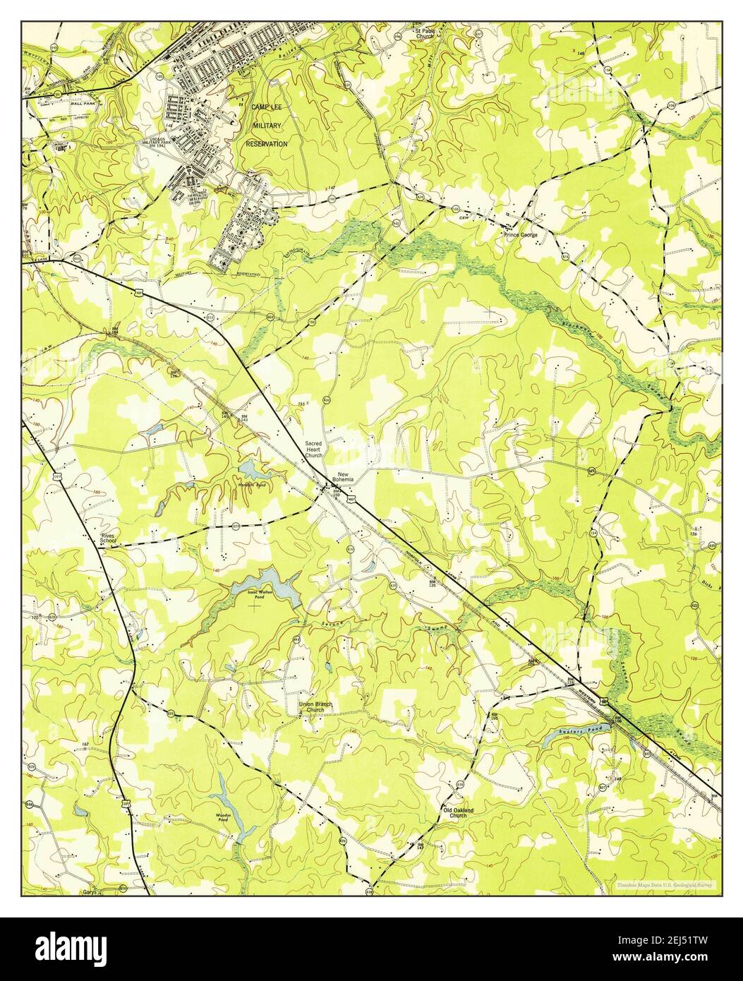 Prince George, Virginia, map 1952, 1:24000, United States of America by ...