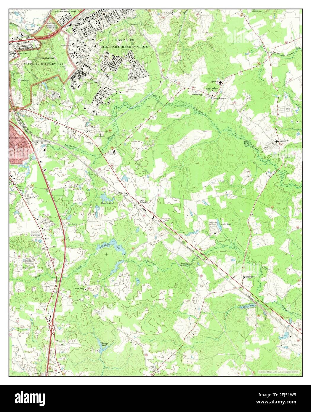 Prince George, Virginia, map 1969, 1:24000, United States of America by ...