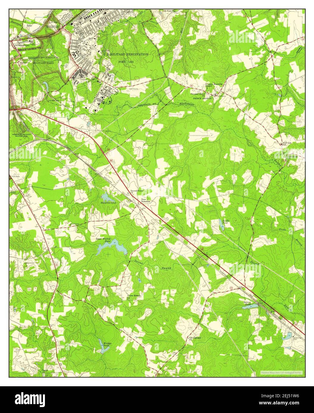 Prince George, Virginia, map 1952, 1:24000, United States of America by ...