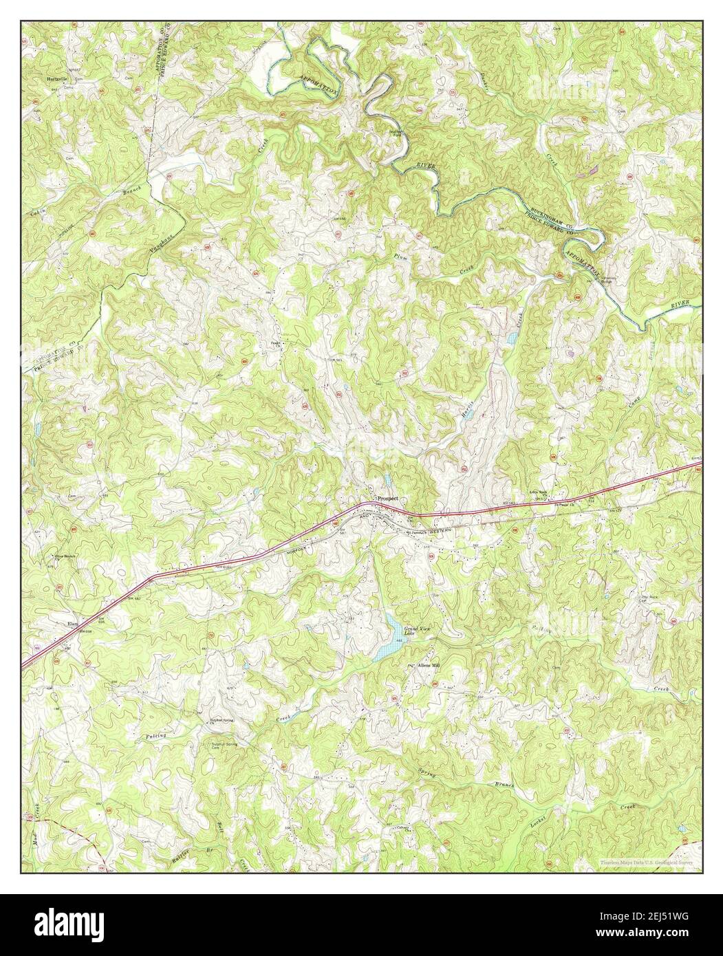 Prospect, Virginia, map 1967, 1:24000, United States of America by ...