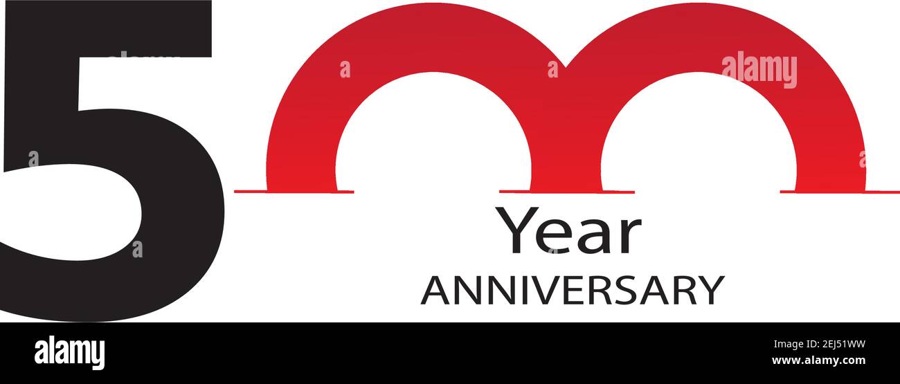 500 Year Anniversary Logo Vector Template Design Illustration white and ...