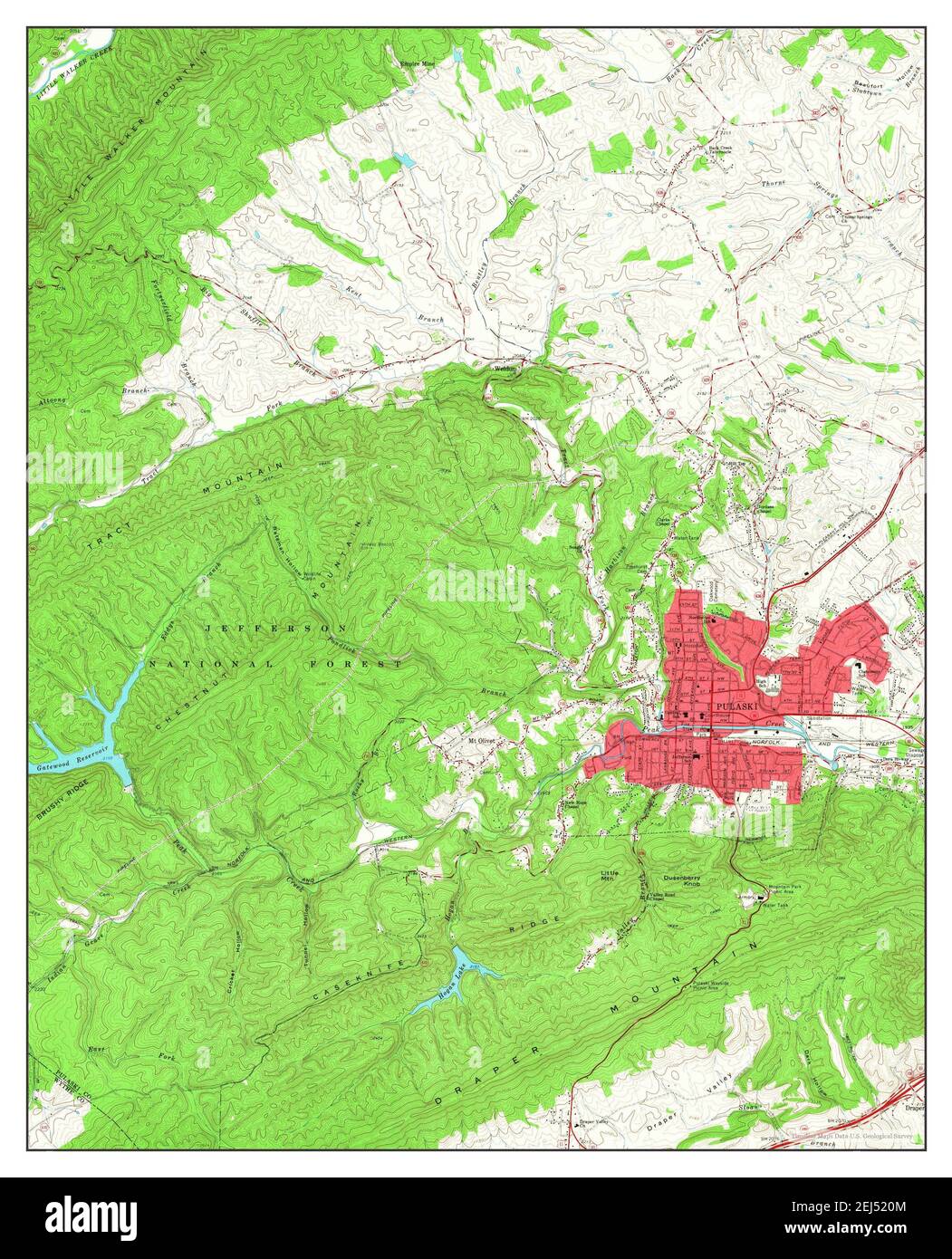 Pulaski virginia map hi-res stock photography and images - Alamy