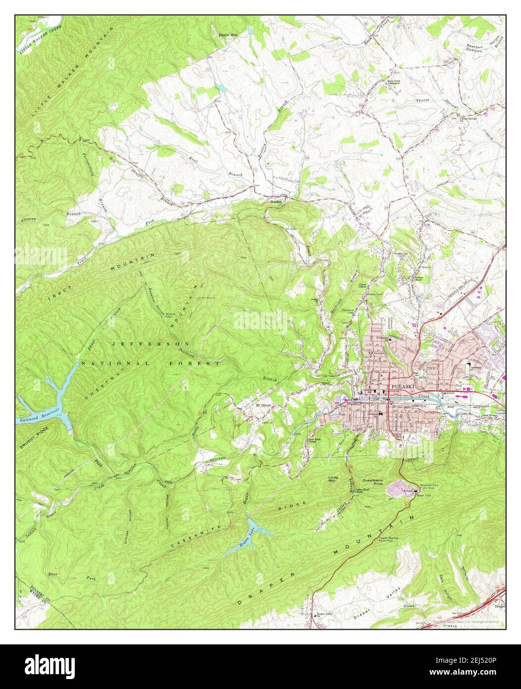 Pulaski virginia map hi-res stock photography and images - Alamy