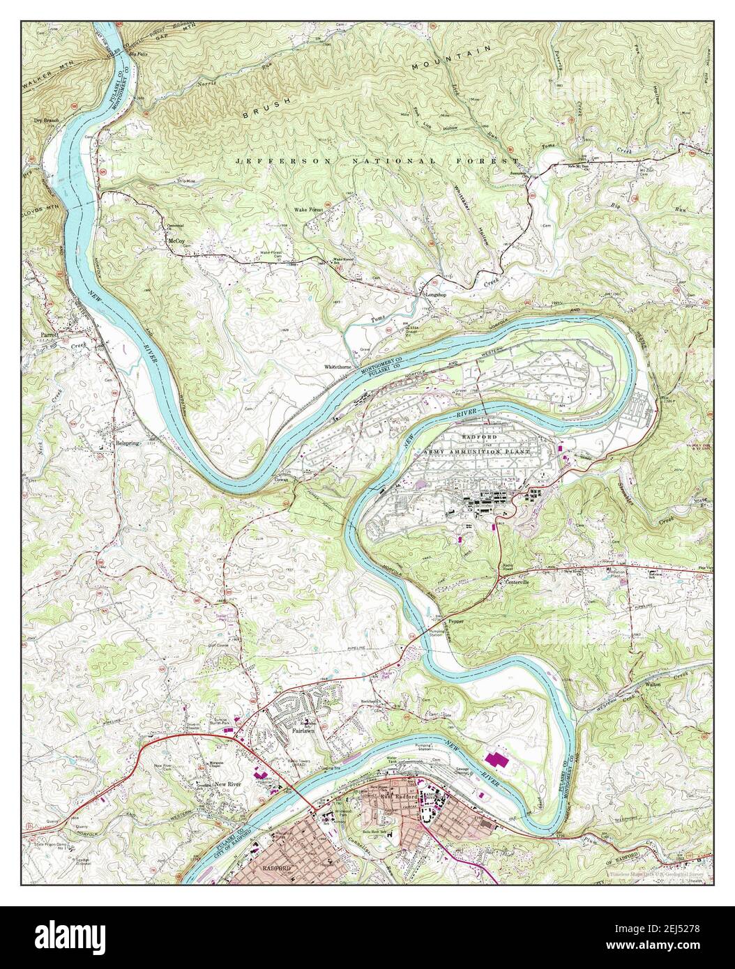 Map of radford hi-res stock photography and images - Alamy