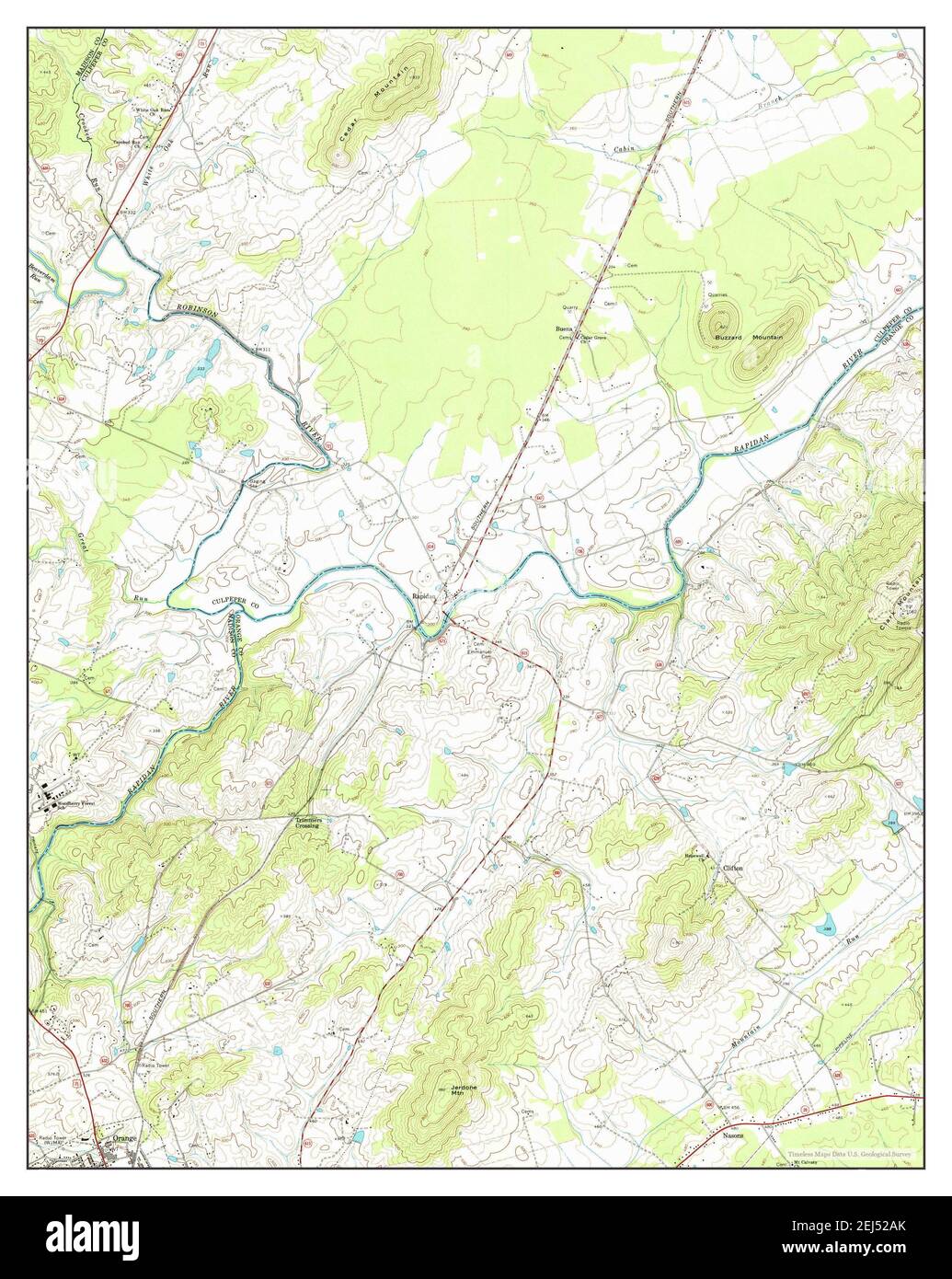 Rapidan, Virginia, map 1971, 1:24000, United States of America by ...