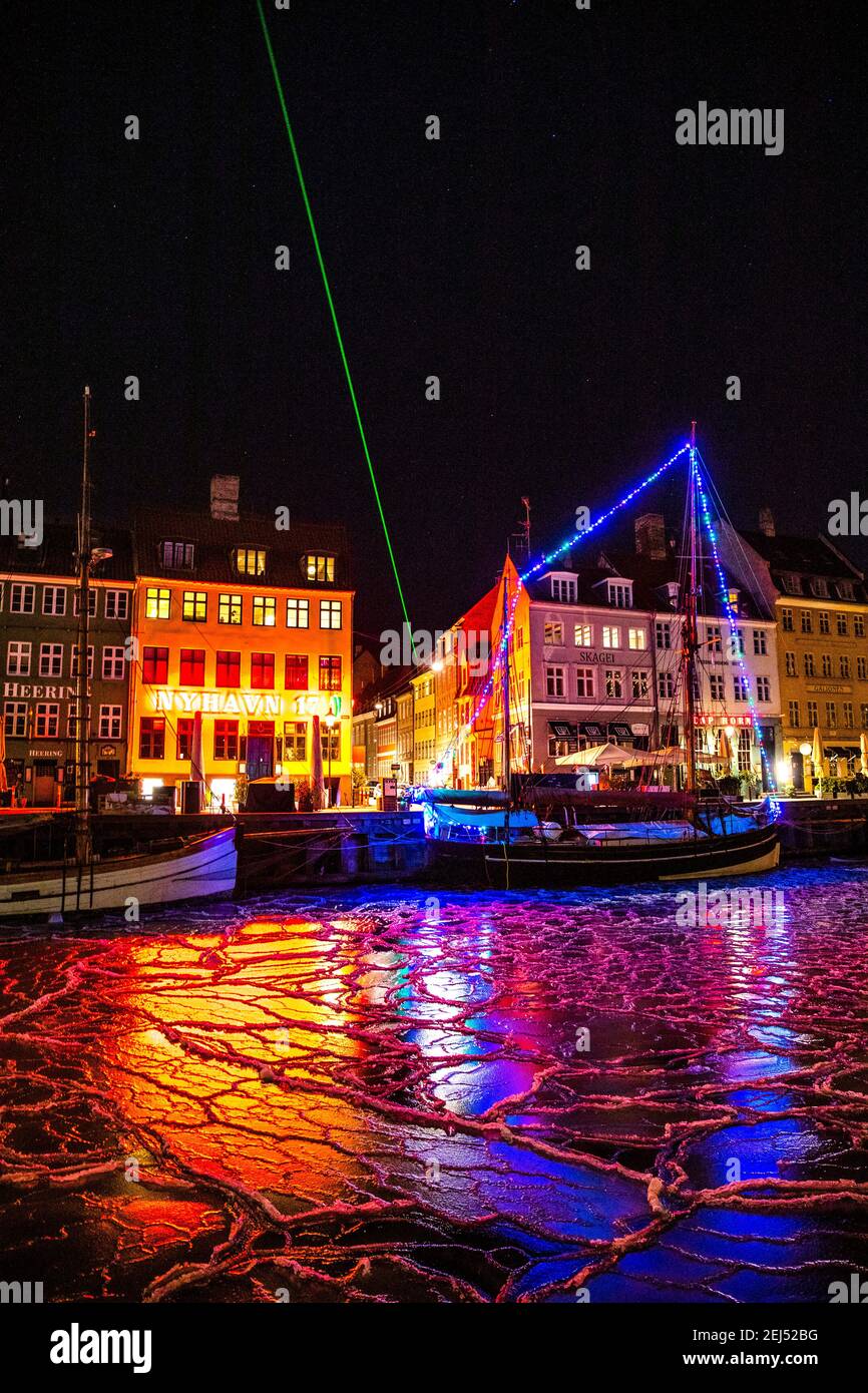 Copenhagen, Denmark. 10th, February 2021. The Copenhagen Light Festival ...