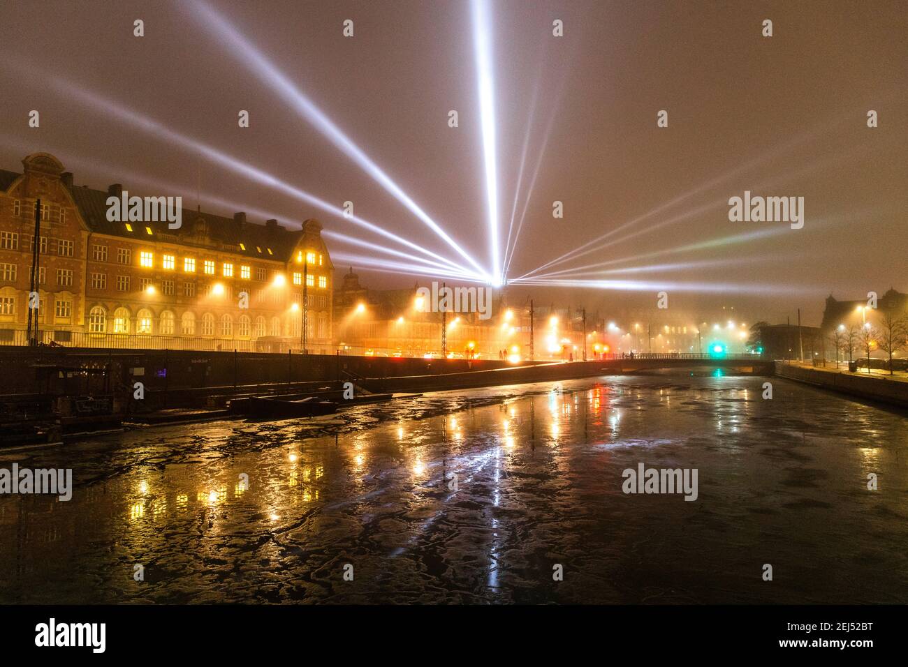 Copenhagen, Denmark. 10th, February 2021. The Copenhagen Light Festival ...
