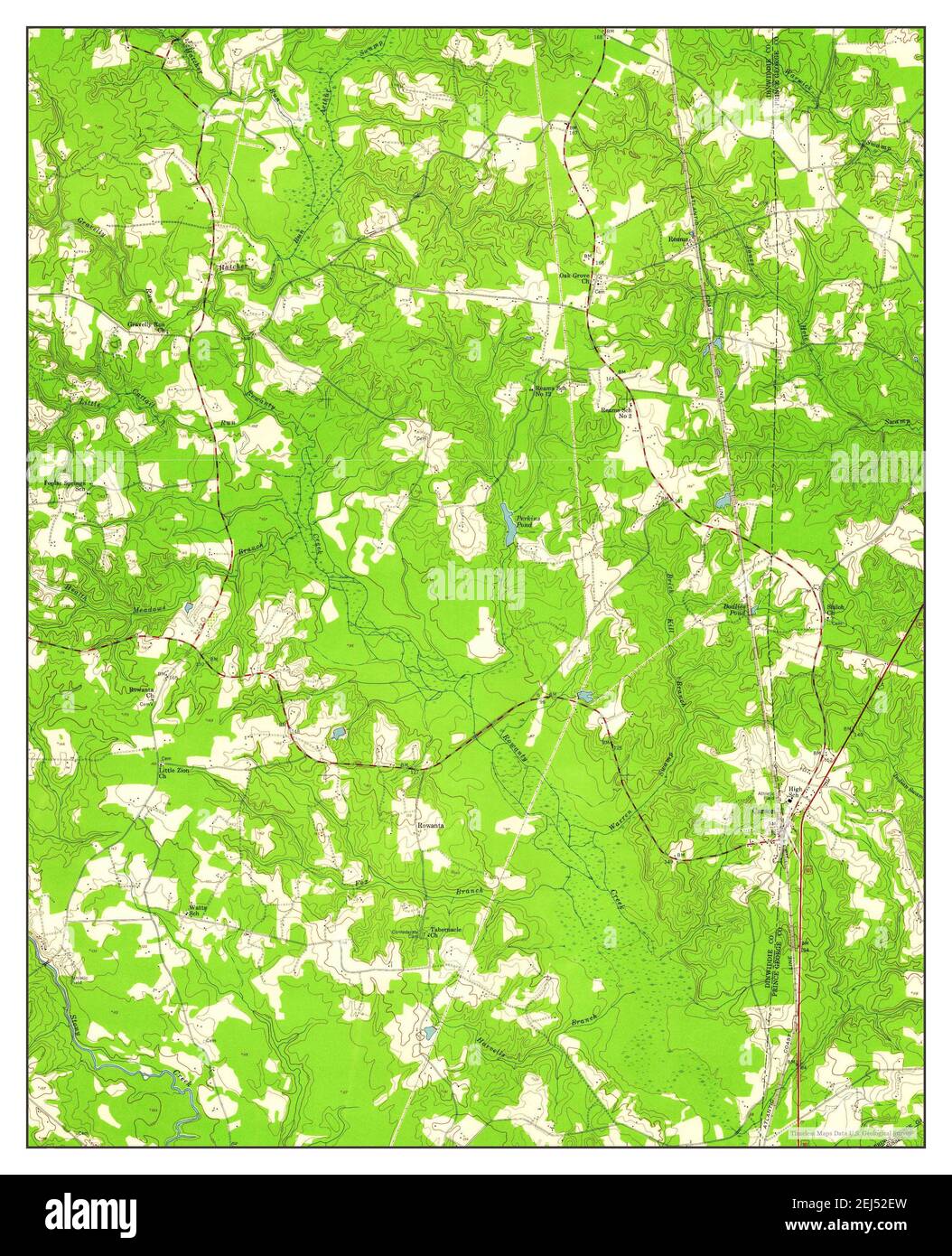 Reams, Virginia, map 1952, 1:24000, United States of America by ...
