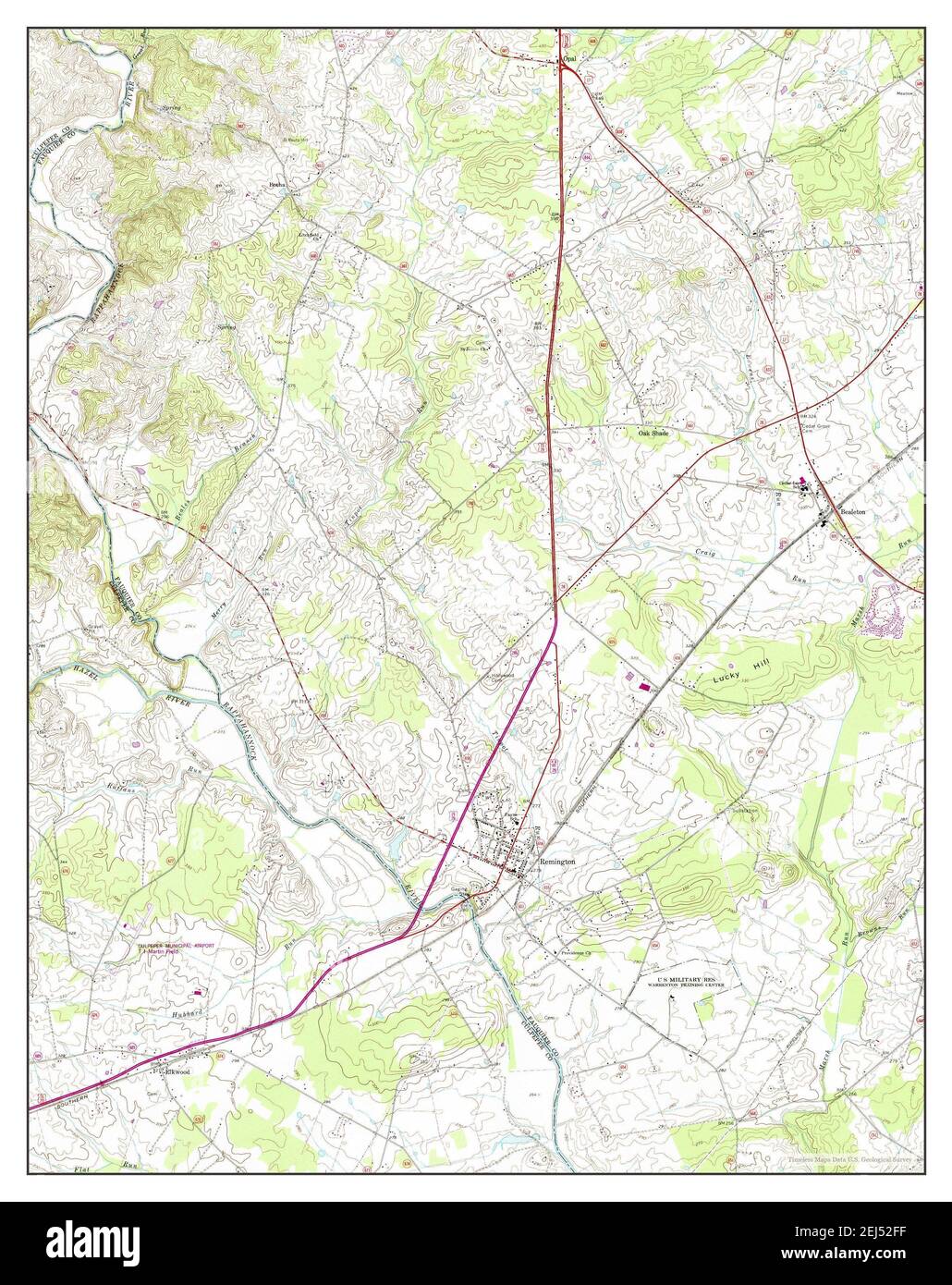 Remington, Virginia, map 1966, 1:24000, United States of America by ...
