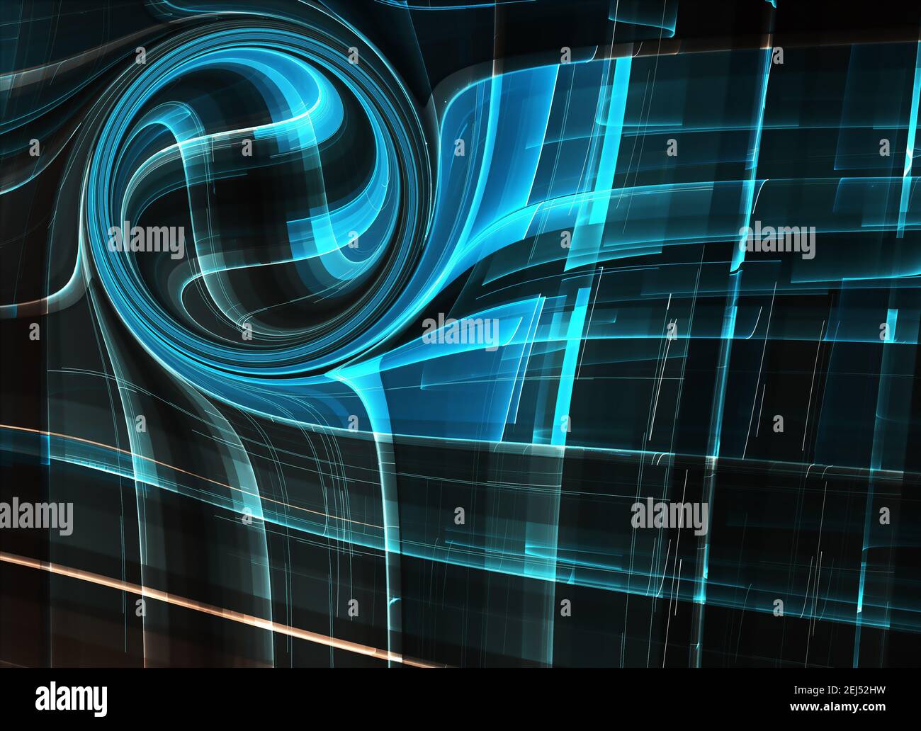 Computer generated abstract tehnology 3D illustration. Three ...