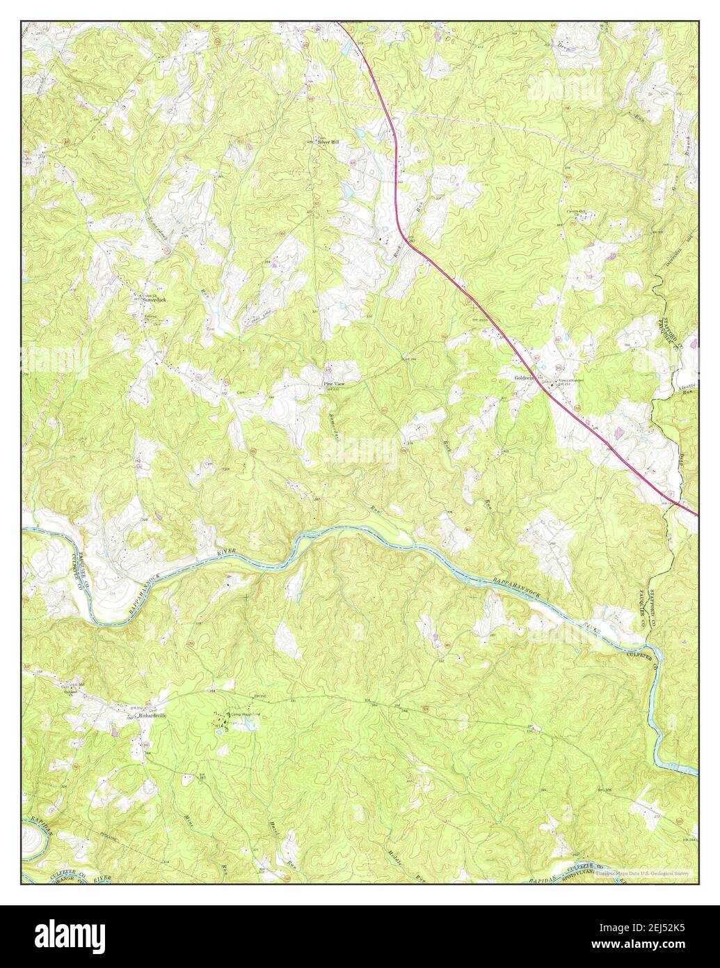 Richardsville, Virginia, map 1968, 1:24000, United States of America by ...