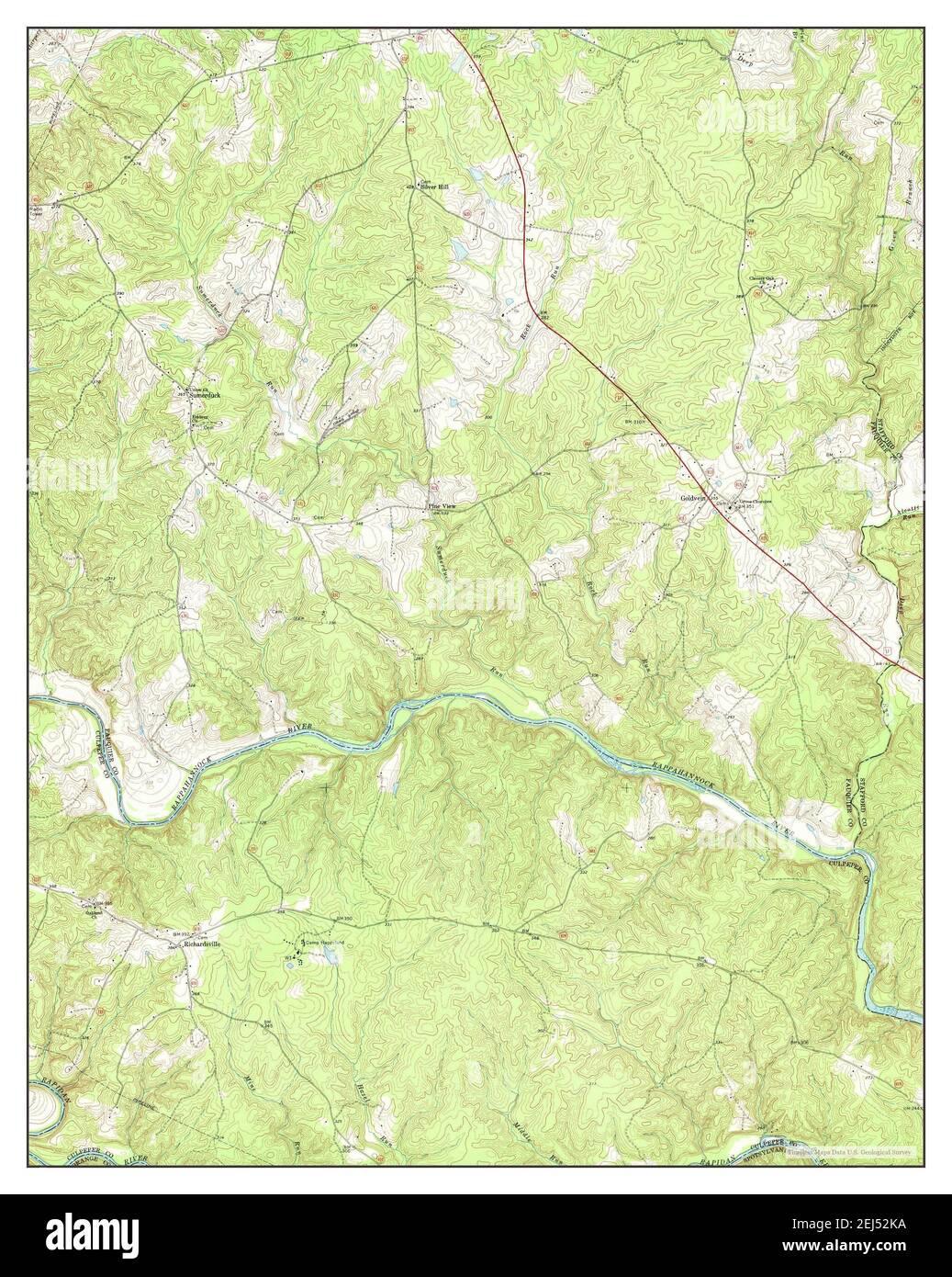 Richardsville, Virginia, map 1968, 1:24000, United States of America by ...