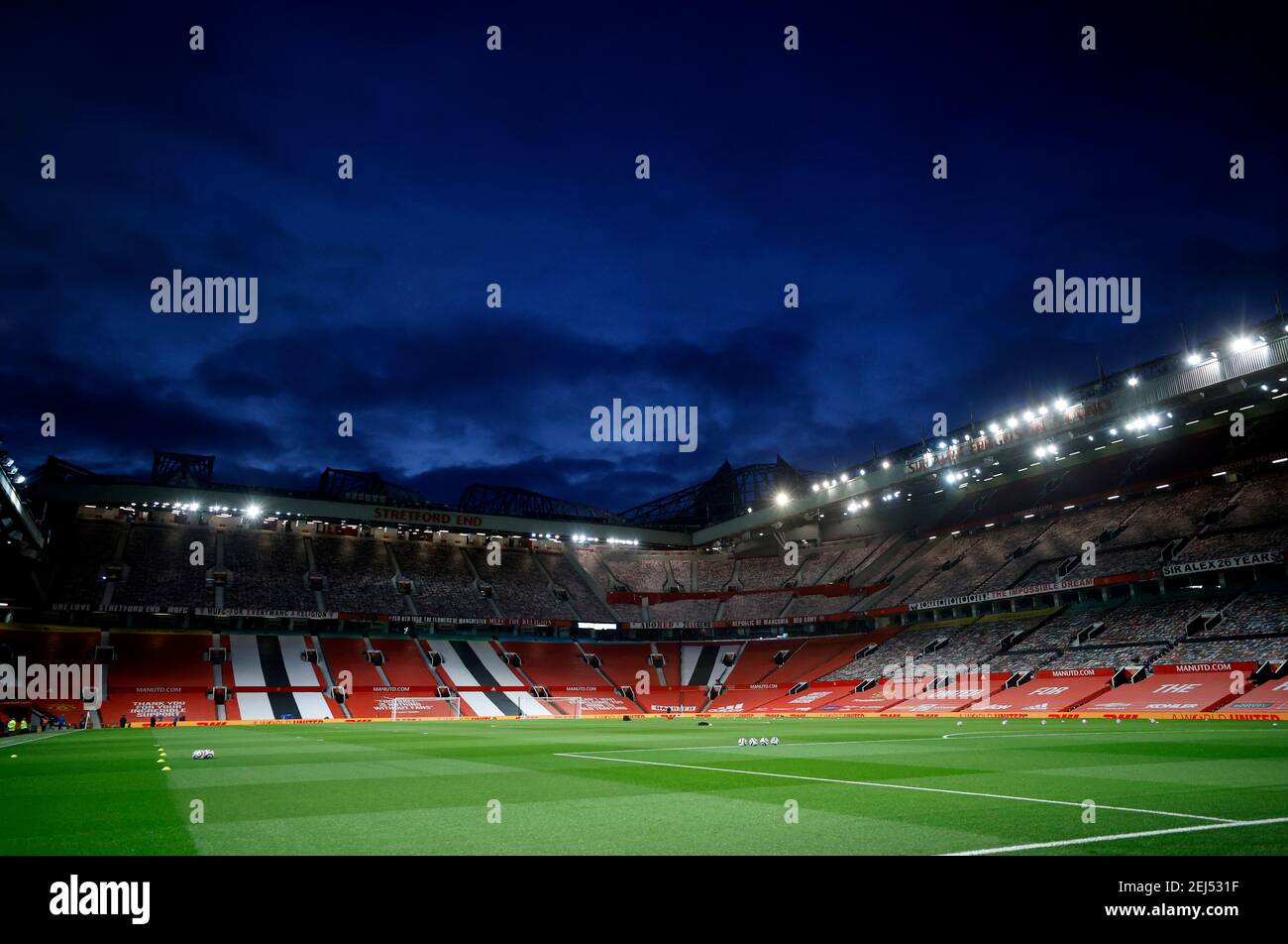 A general view of the stadium ahead of the Premier League match at Old ...