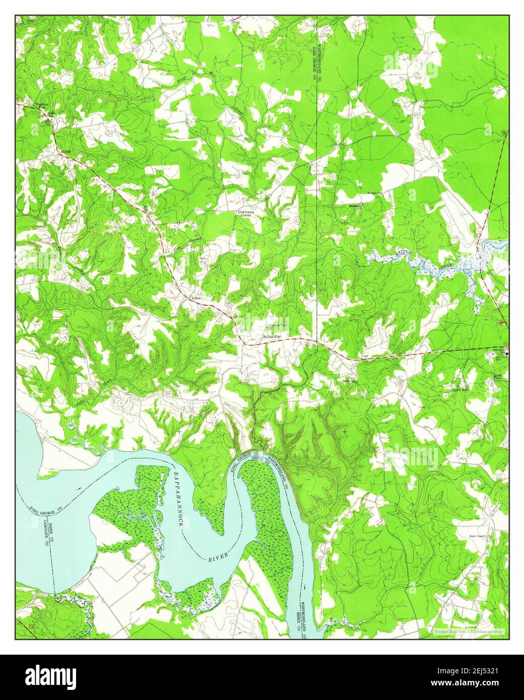 Rollins Fork, Virginia, map 1949, 1:24000, United States of America by ...