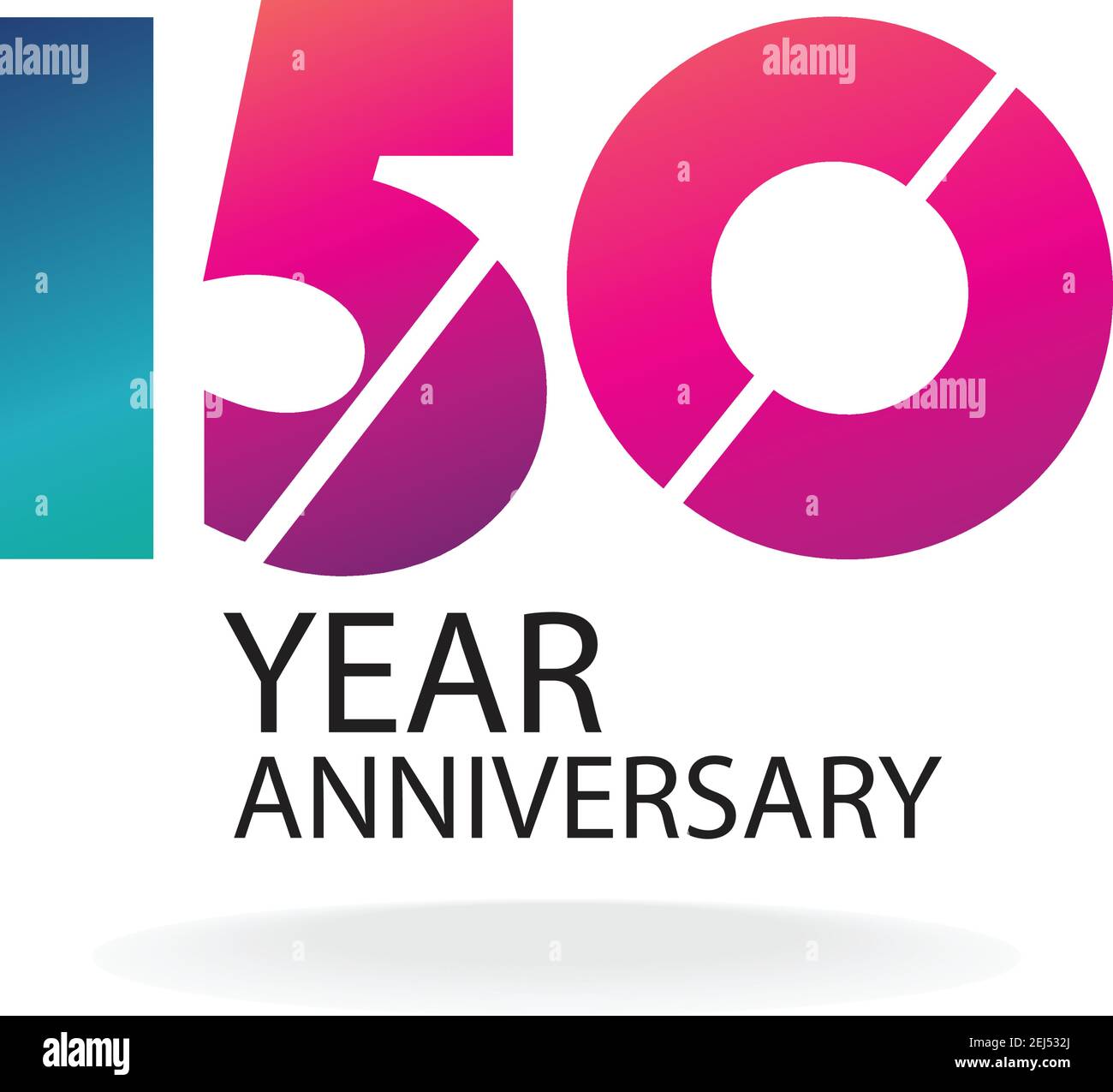 150 year anniversary invitation, greeting card, poster template ...