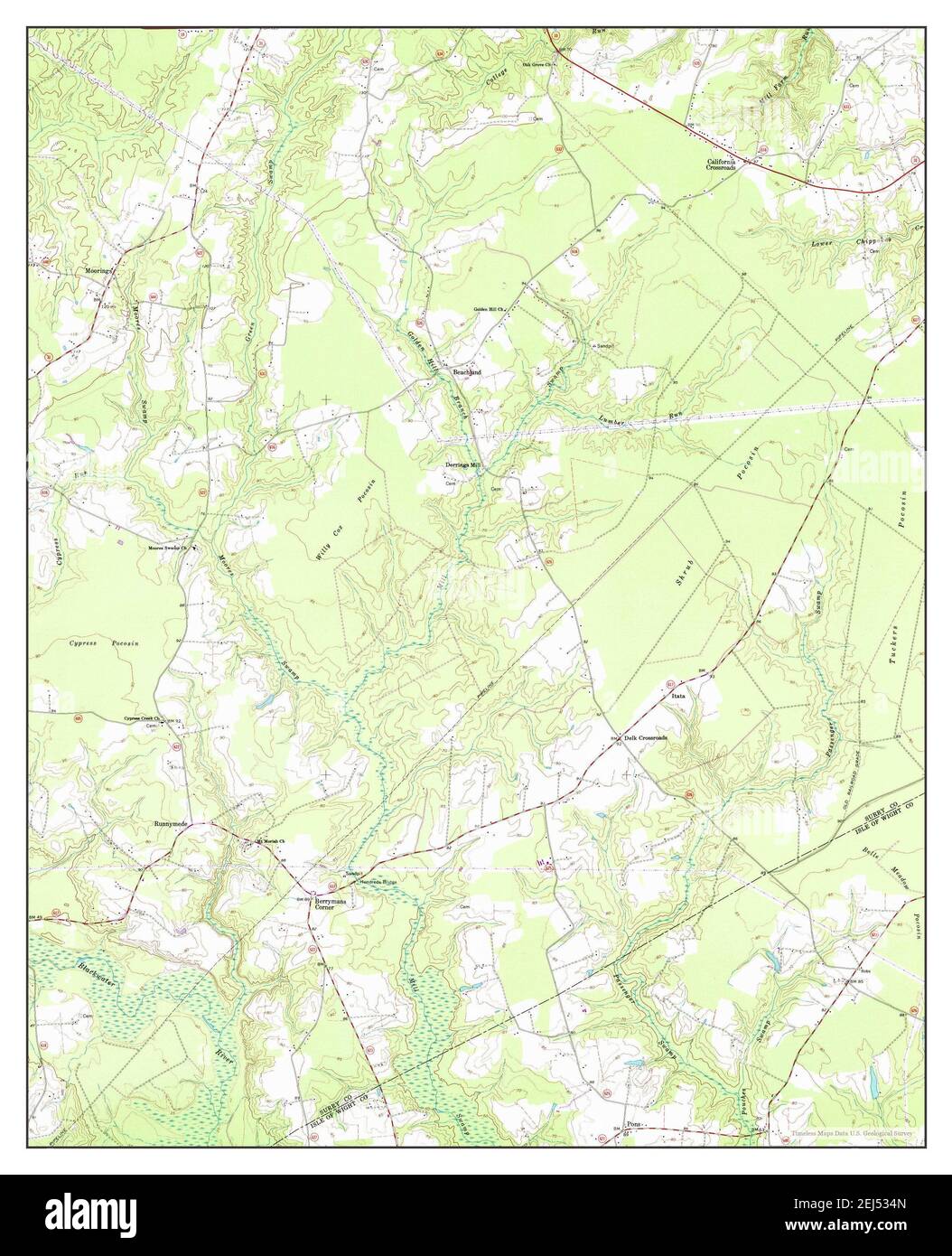 Runnymede, Virginia, map 1968, 1:24000, United States of America by ...