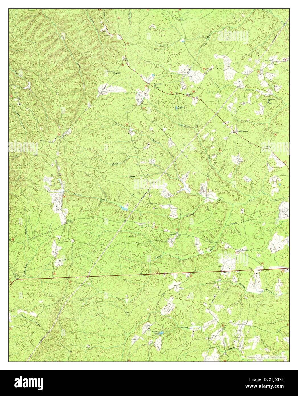 Saint Joy, Virginia, map 1968, 1:24000, United States of America by ...