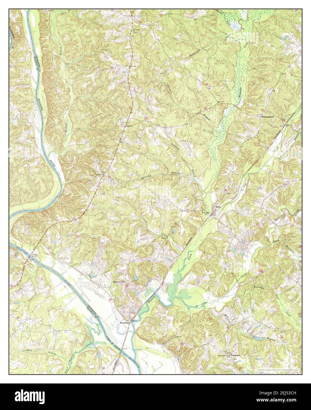 Saxe, Virginia, map 1968, 1:24000, United States of America by Timeless ...