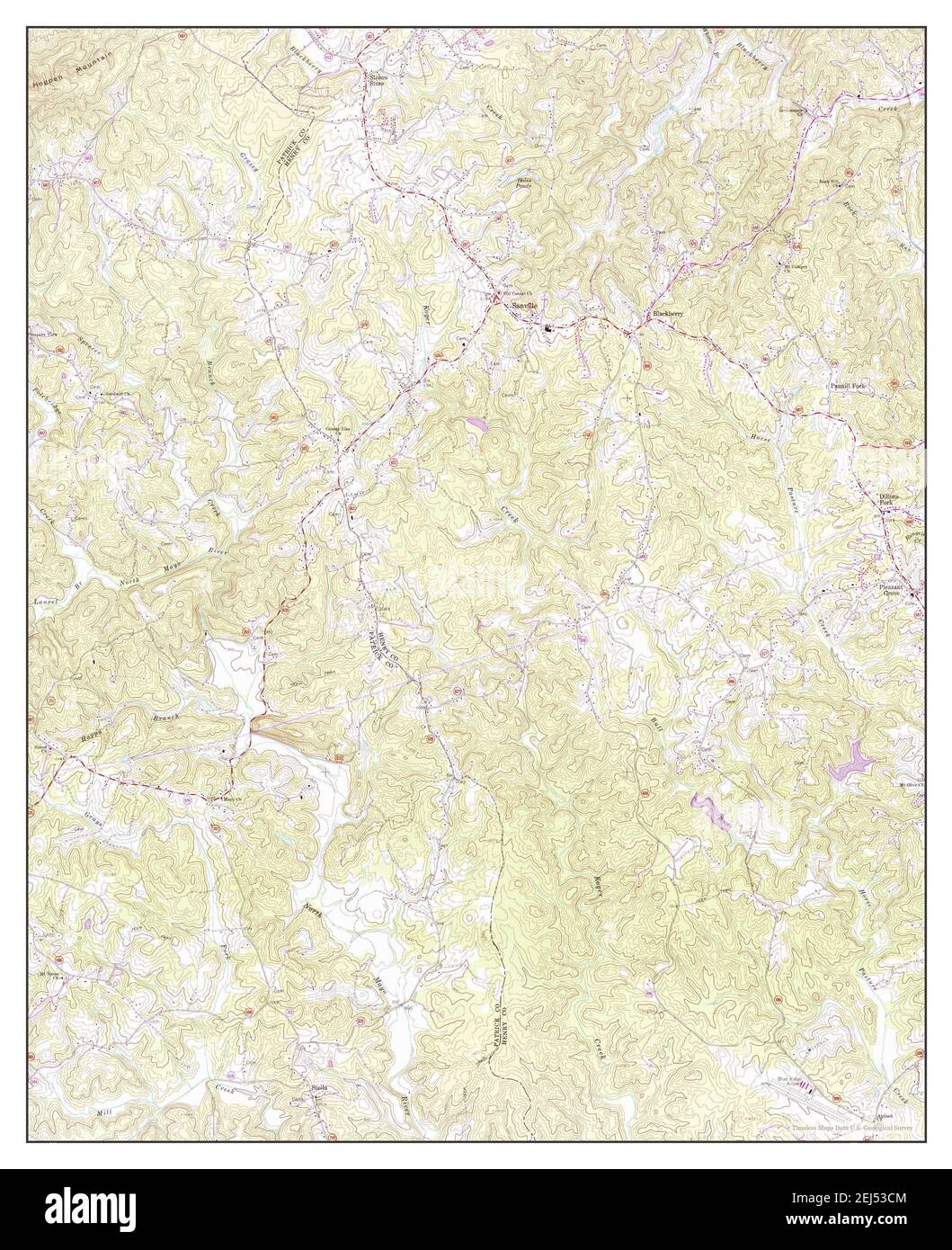 Sanville, Virginia, map 1967, 1:24000, United States of America by ...