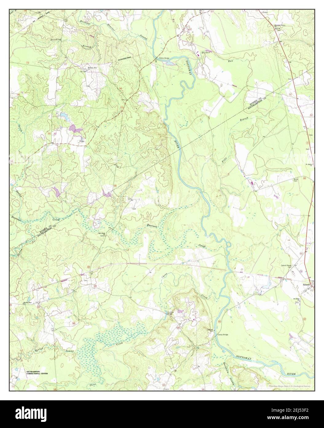Sebrell, Virginia, map 1968, 1:24000, United States of America by ...