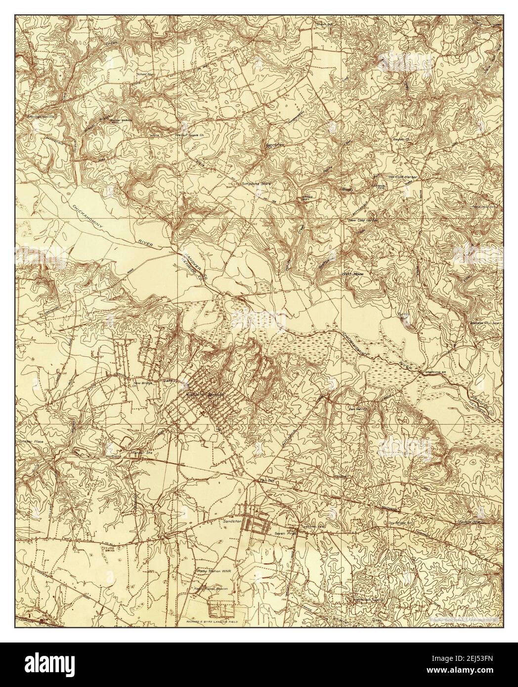 Seven Pines, Virginia, map 1934, 1:24000, United States of America by ...