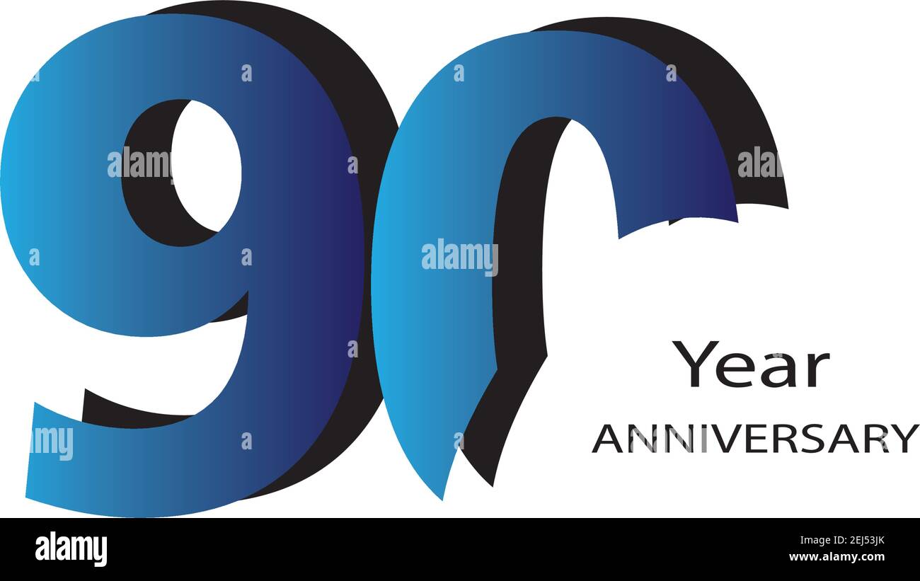 90 anniversary concept template design Stock Vector Image & Art - Alamy