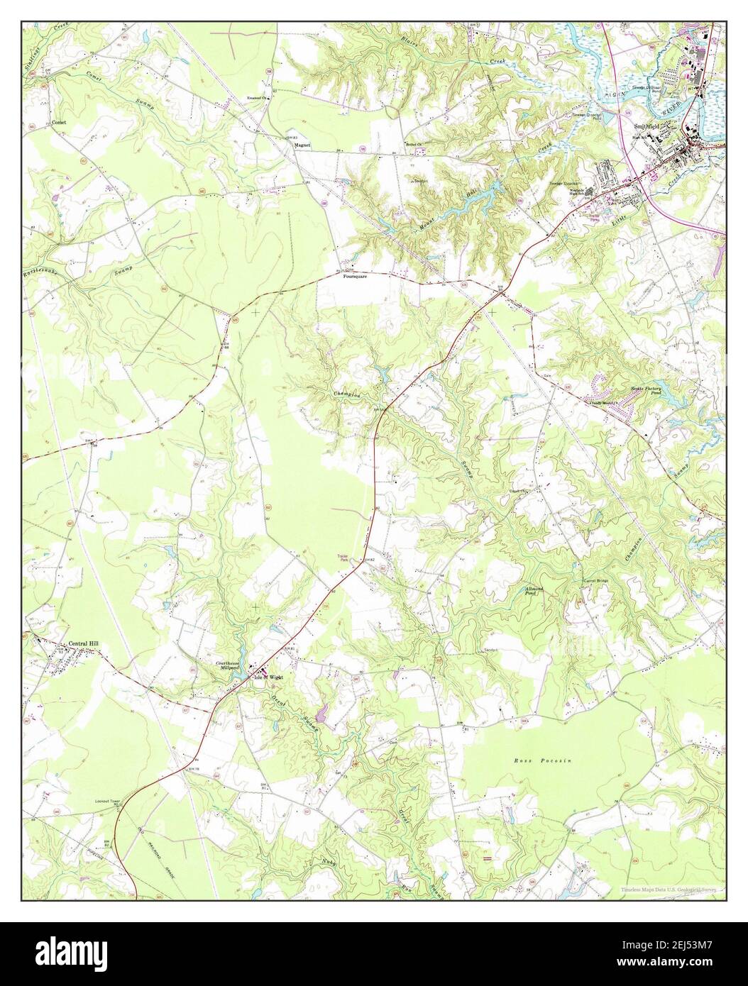 Map of smithfield virginia hi-res stock photography and images - Alamy