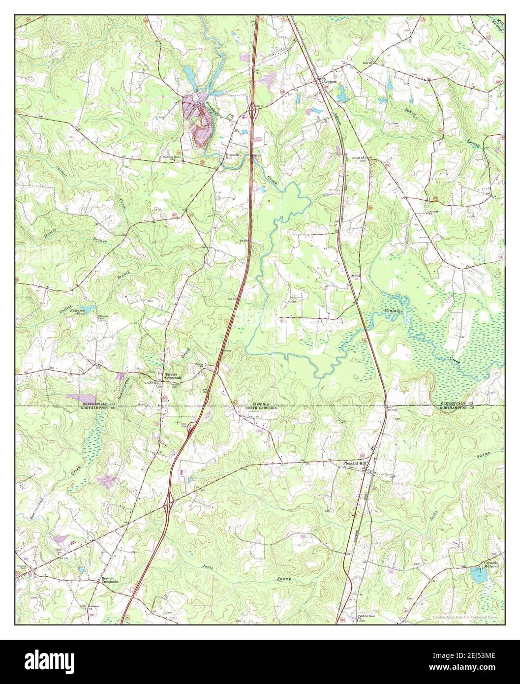 Skippers, Virginia, map 1963, 1:24000, United States of America by ...