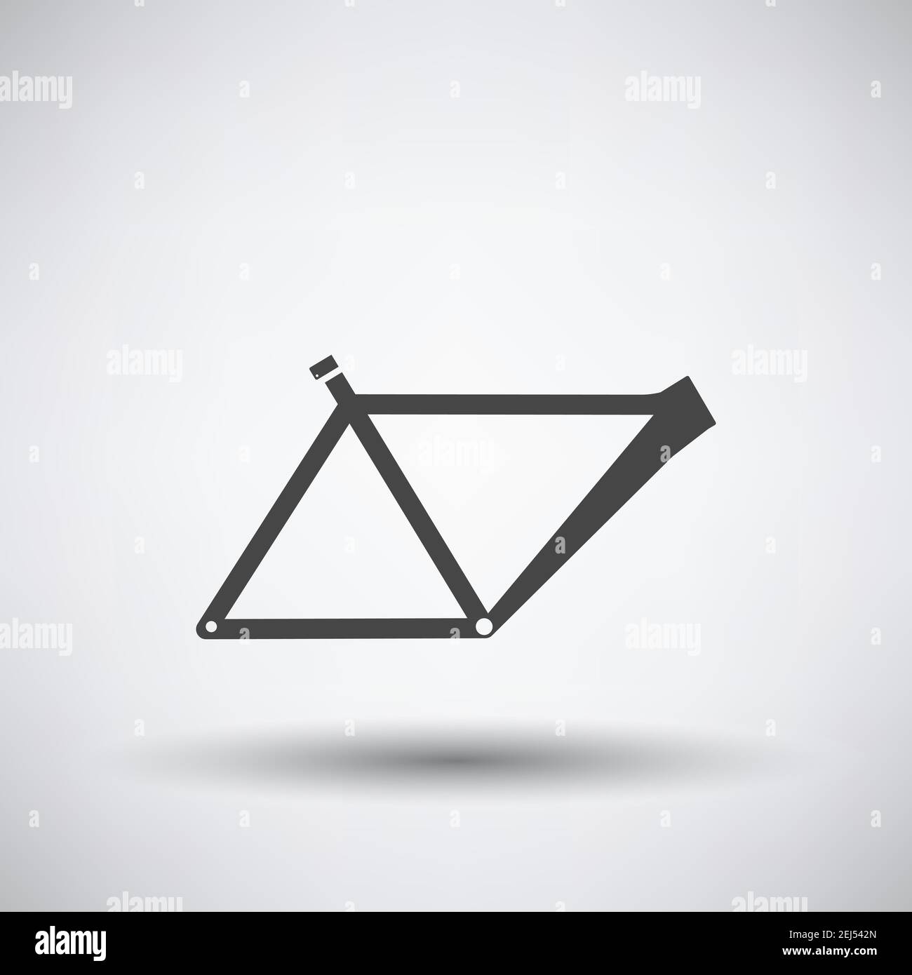Bike Frame Icon. Dark Gray on Gray Background With Round Shadow. Vector ...