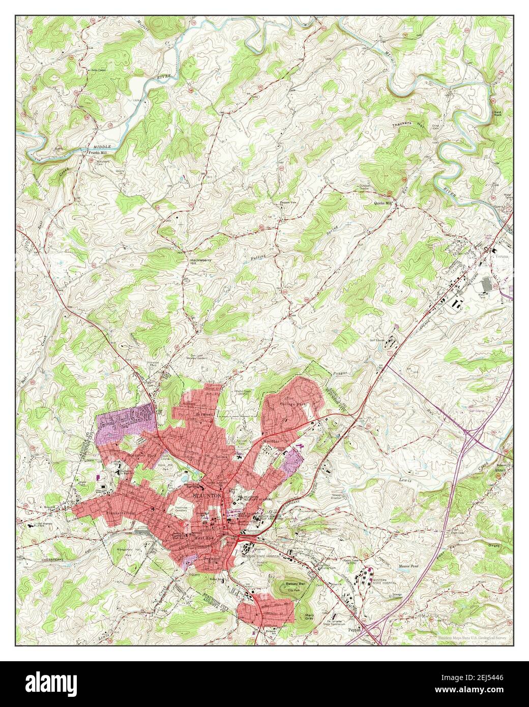 Map of staunton hi-res stock photography and images - Alamy