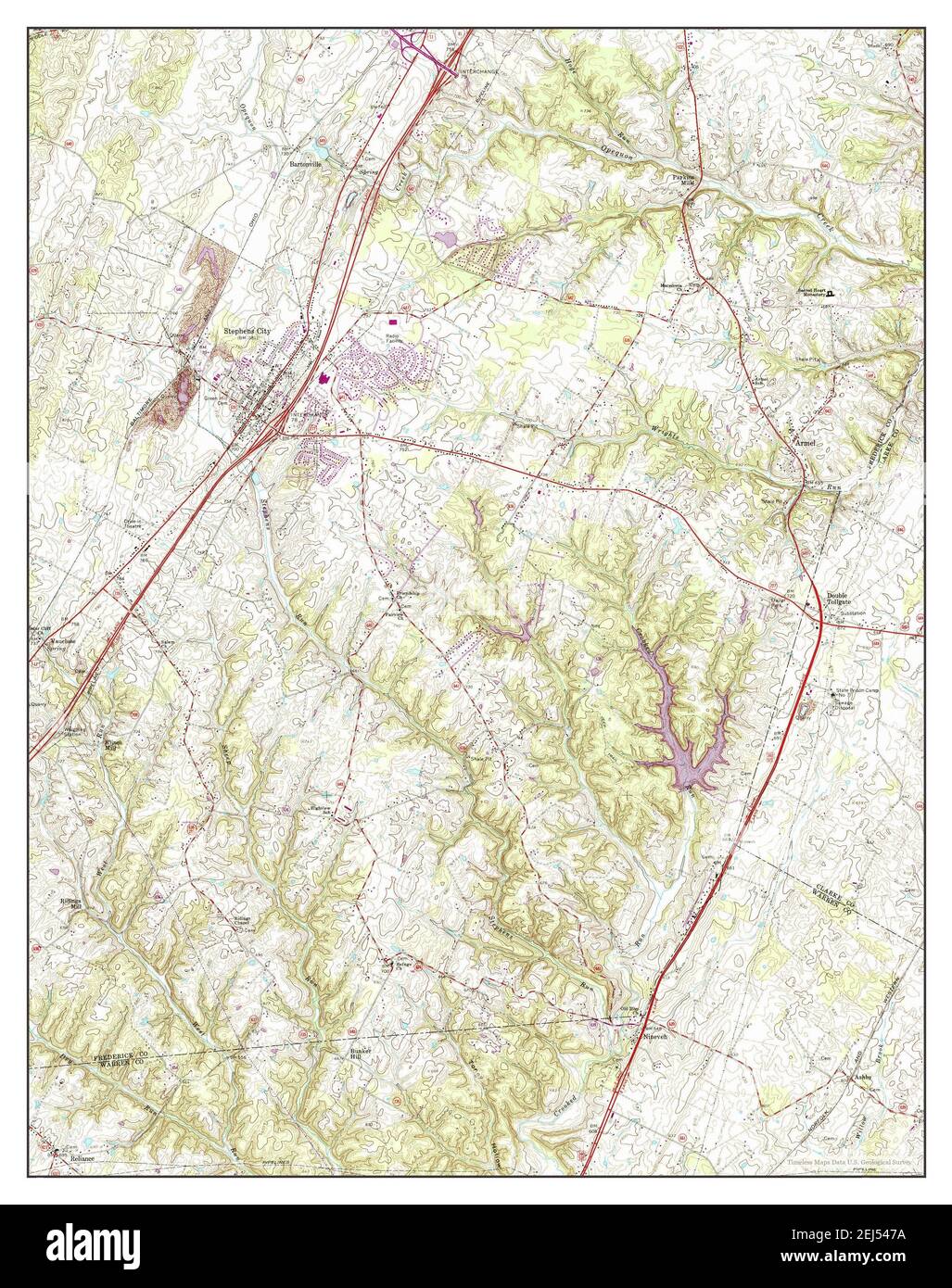 Stephens City, Virginia, map 1966, 1:24000, United States of America by ...