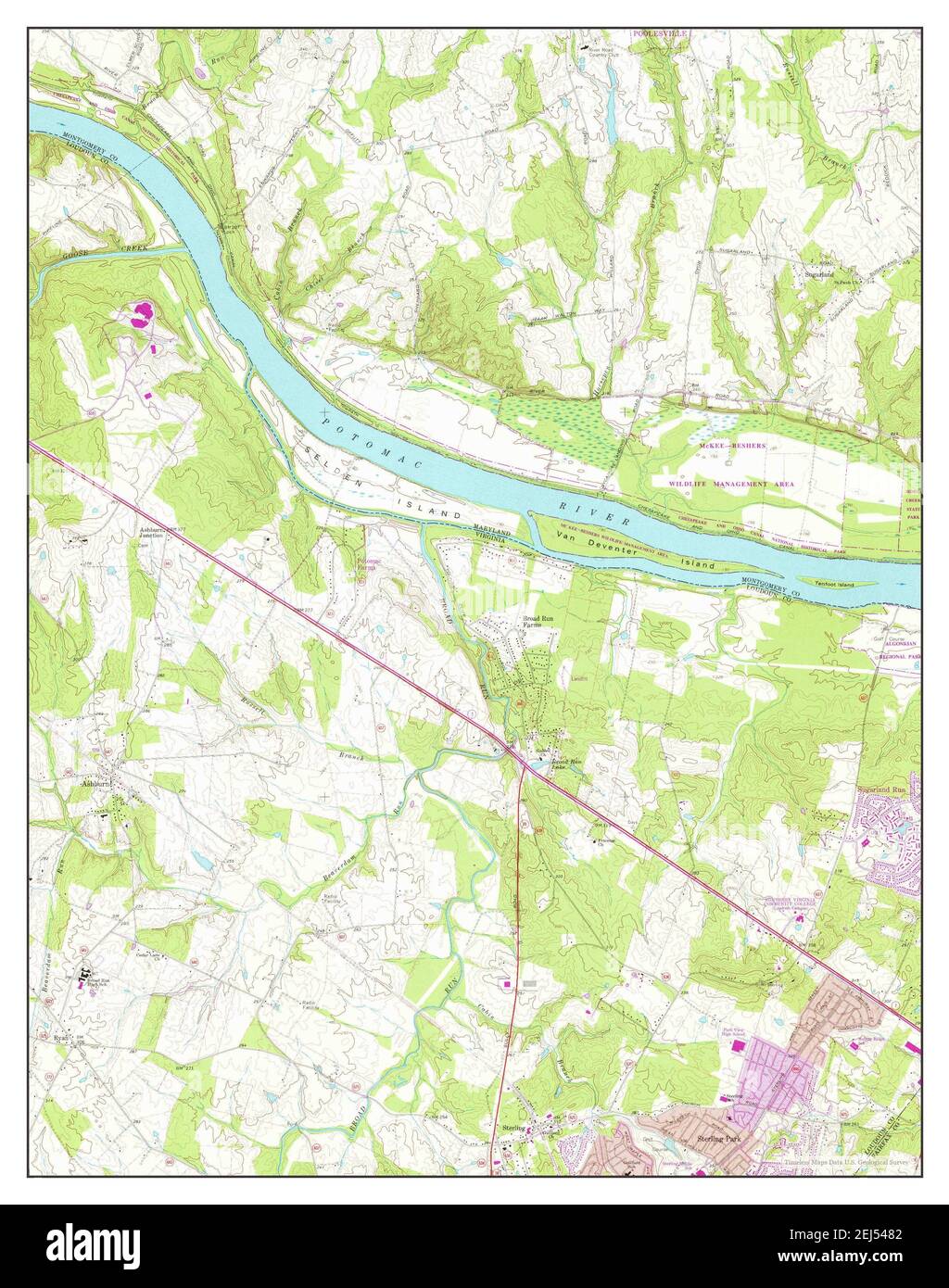 Sterling, Virginia, map 1968, 1:24000, United States of America by ...