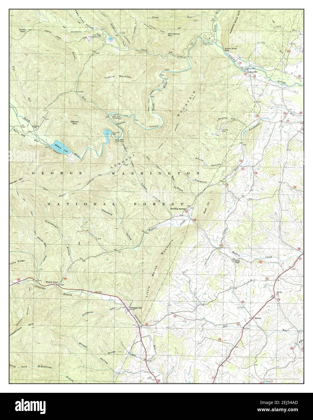Stokesville, Virginia, map 1999, 1:24000, United States of America by ...